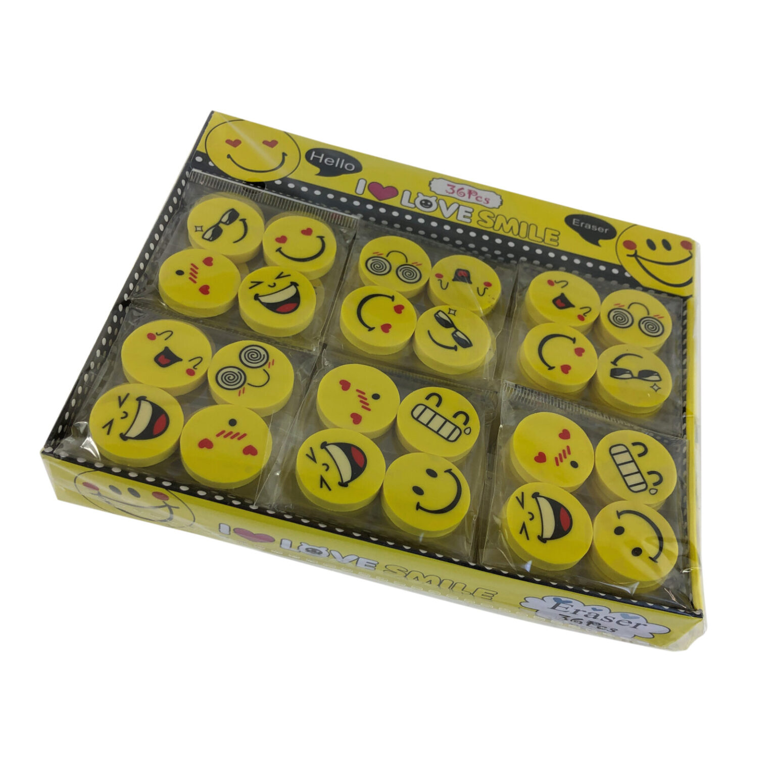 Mini Eraser Emoji (144 pcs) DNL313 - Denlo