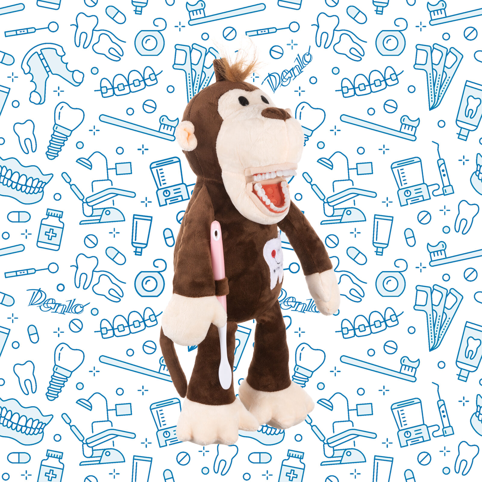 Brush plush Donkey the Monkey DNL330 - Denlo